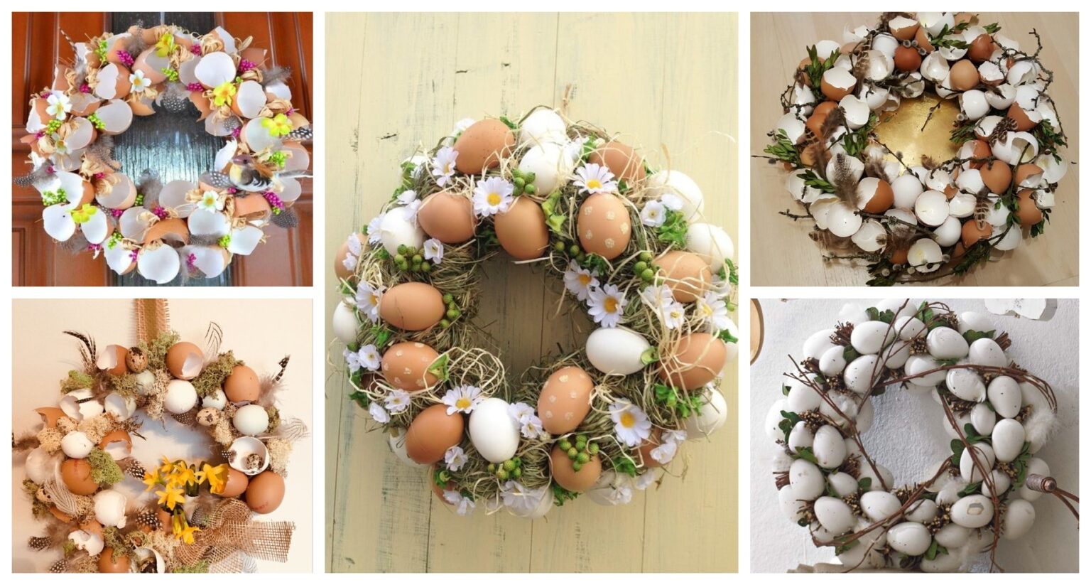 Vytvořte si krásný jarní věnec ze skořápek od vajec - 25+ inspirací