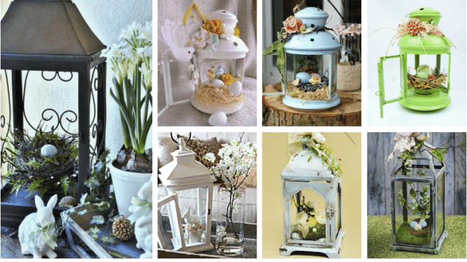 Lucerna, jako krásná a elegantní ozdoba na velikonoční stůl