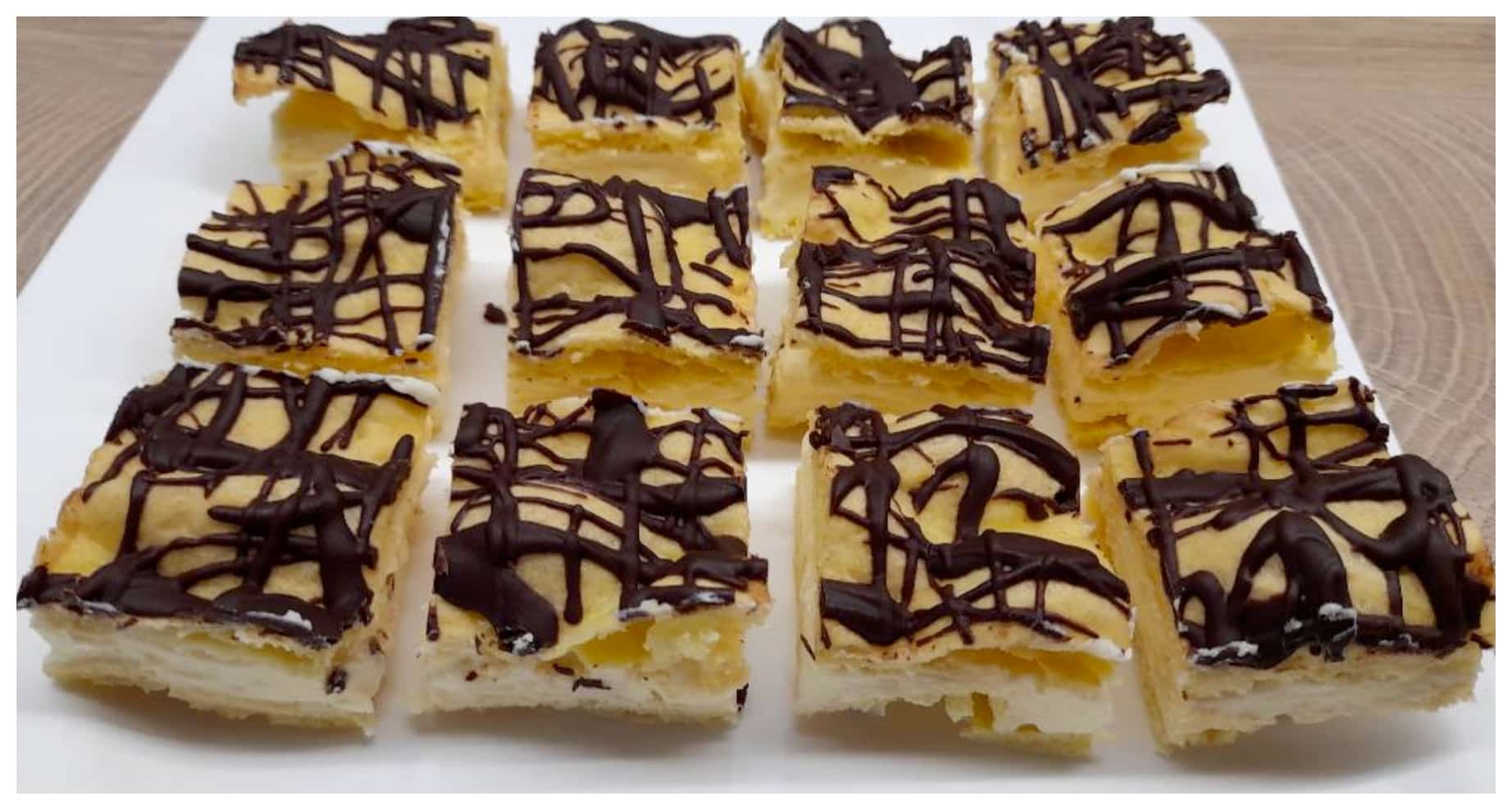 Dezert Mraky z křehkého těsta a lahodného pudinkového krému