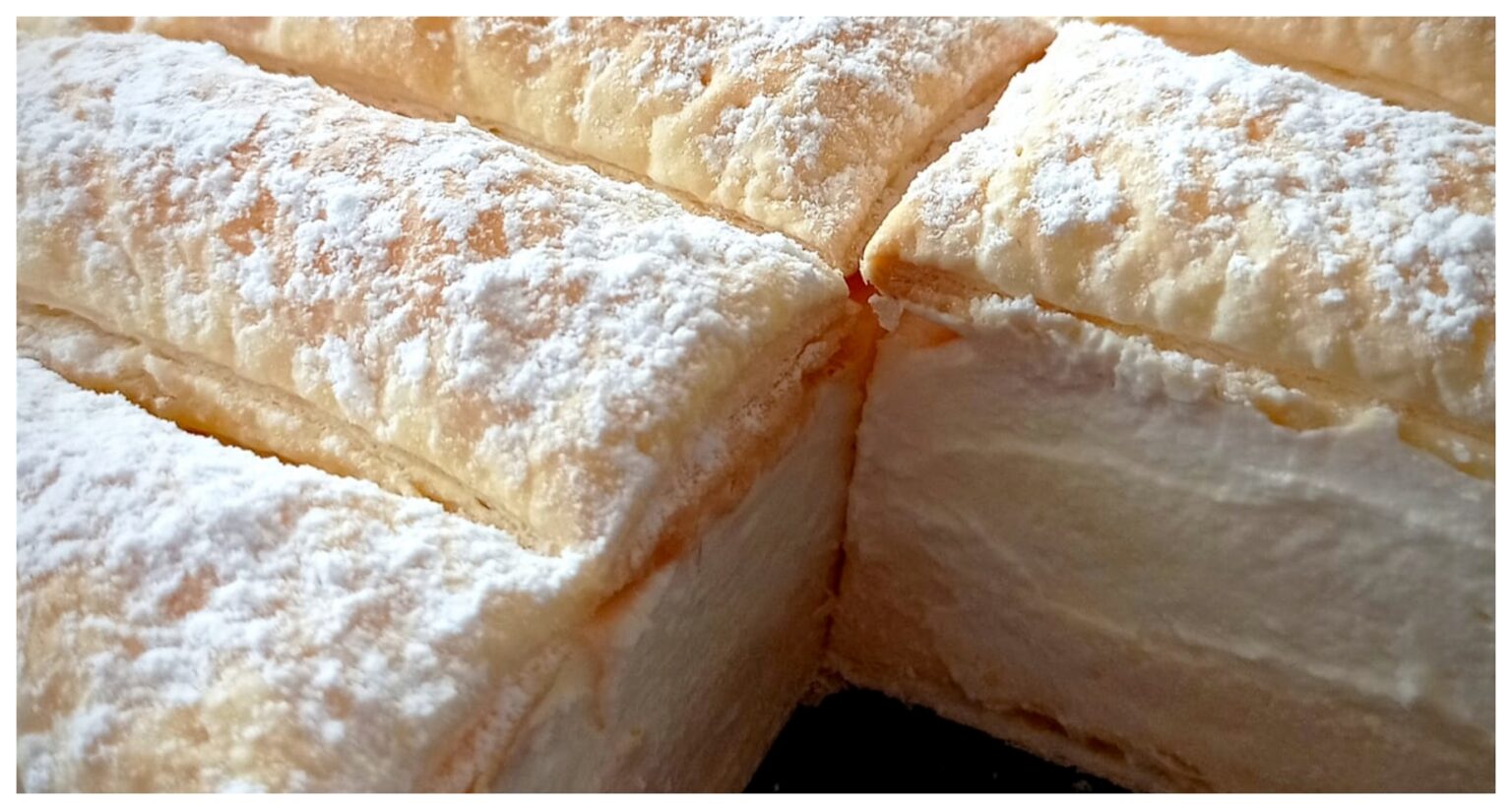 Recept na krémeš - stačí Vám listové těsto a vanilkový pudink