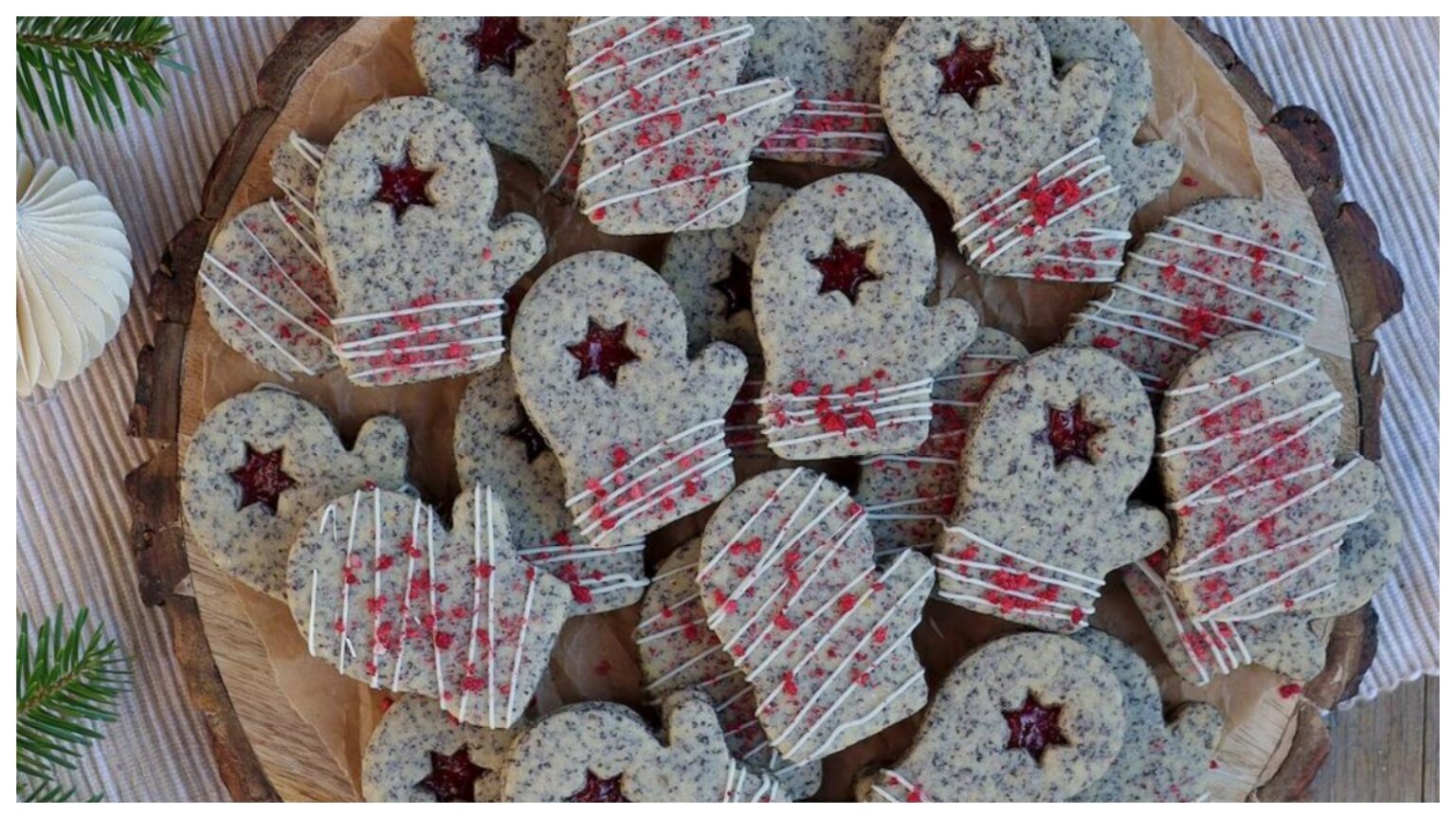 Recept na linecké makové rukavičky - vánoční cukroví - Prima Inspirace