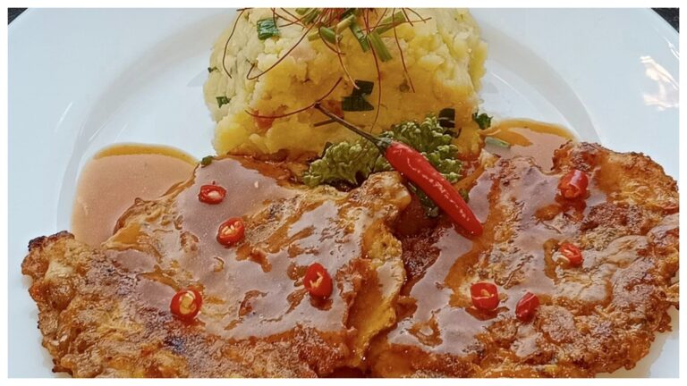 Čertovské plátky se šťouchaným bramborem