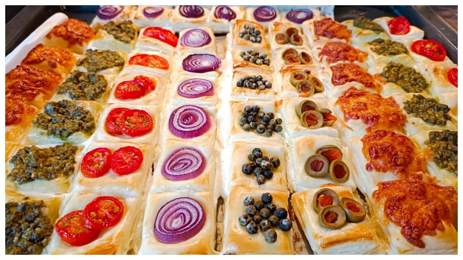 Slané čtverečky z listového těsta – rychlé pohoštění s variabilními ...