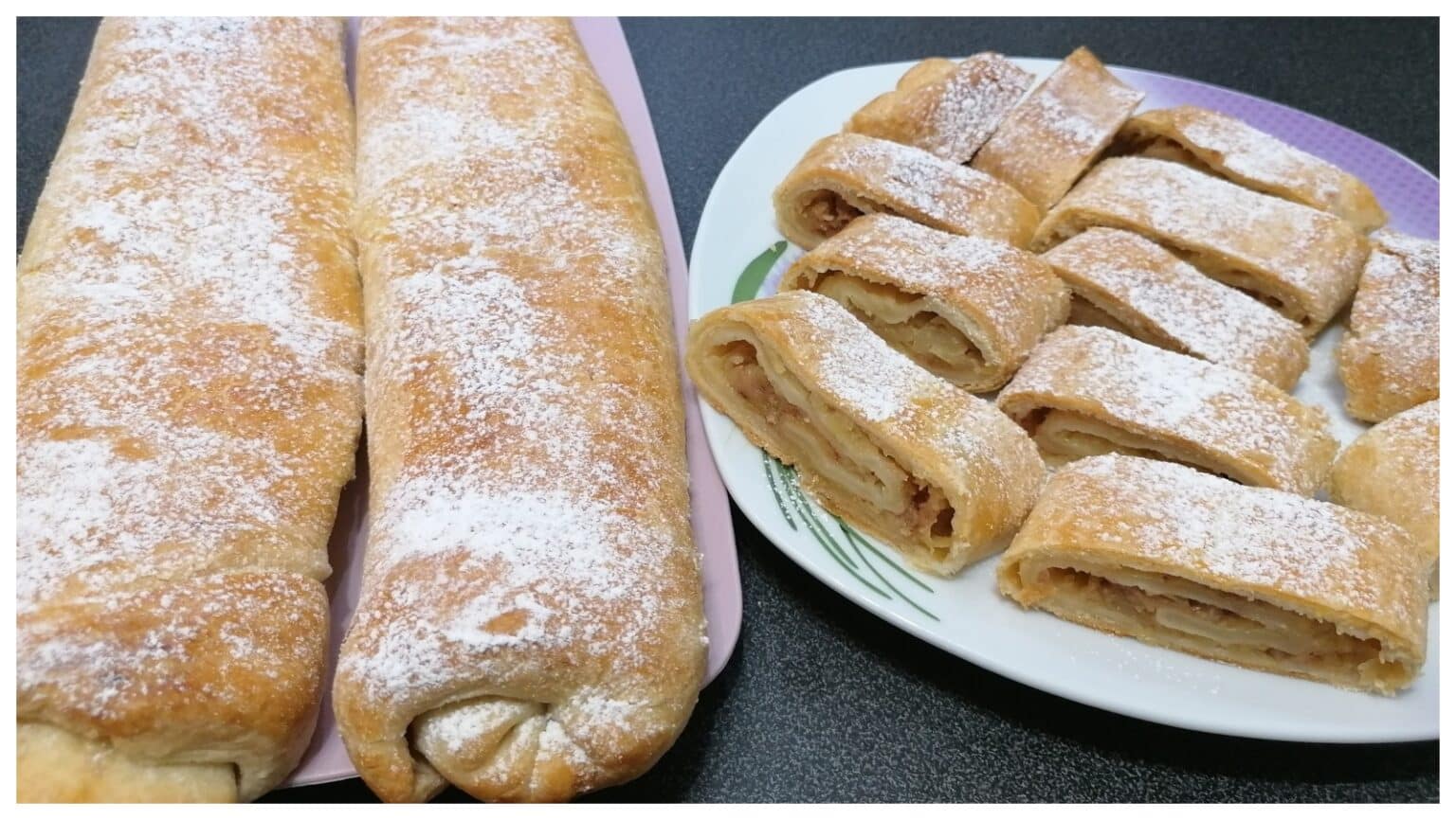 Rychlý jablečný štrúdl z jogurtového těsta – vláčný, křehký a bez ...