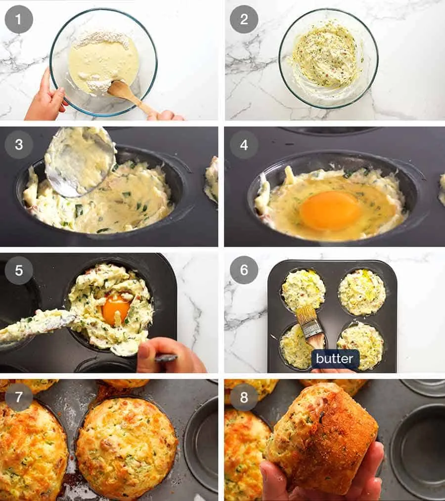 Nadýchané slané muffiny se slaninou a vejcem – dokonalá snídaně do ruky ...